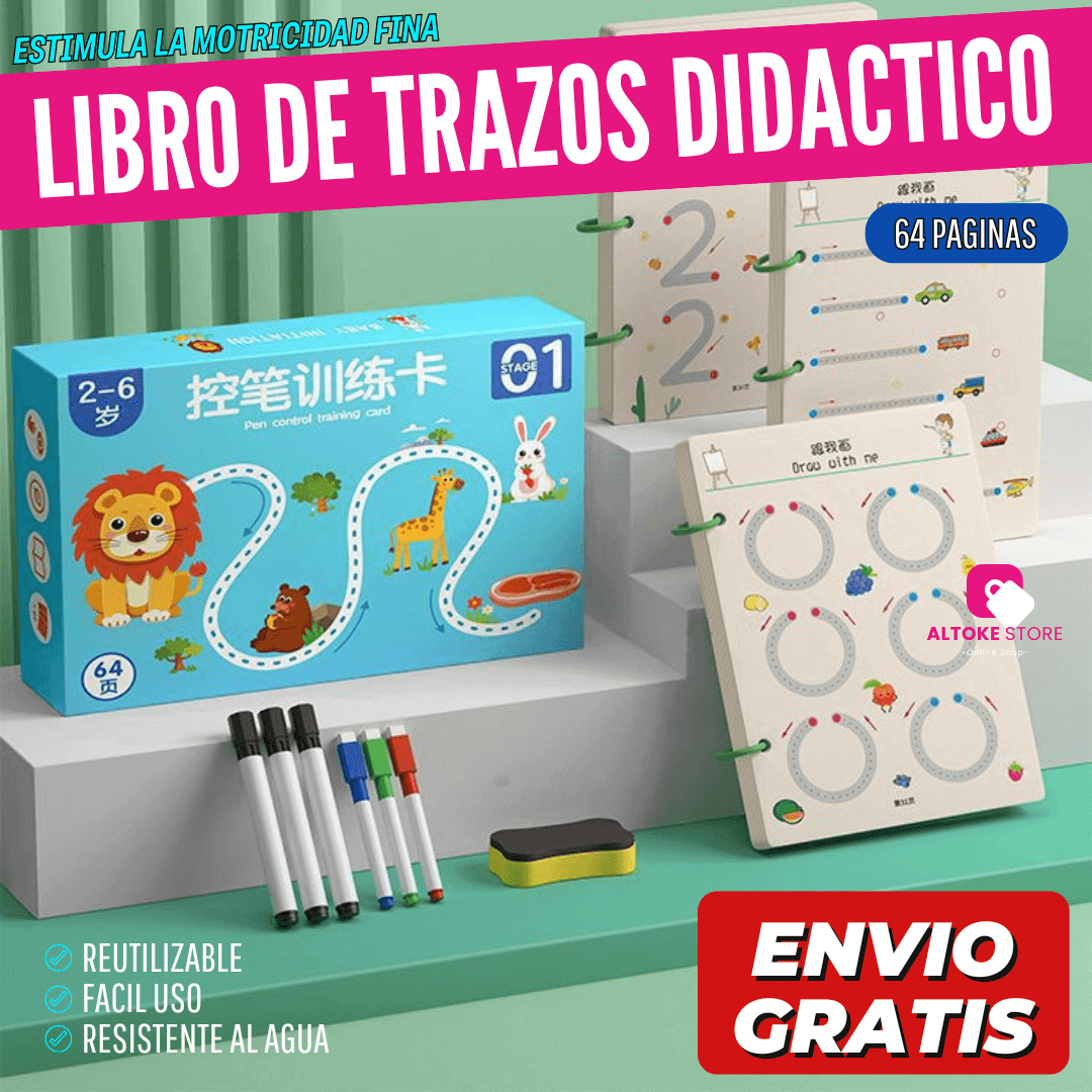 LIBRO DE TRAZOS DIDACTICO | ENVÍO GRATIS – AltokeStorePeru